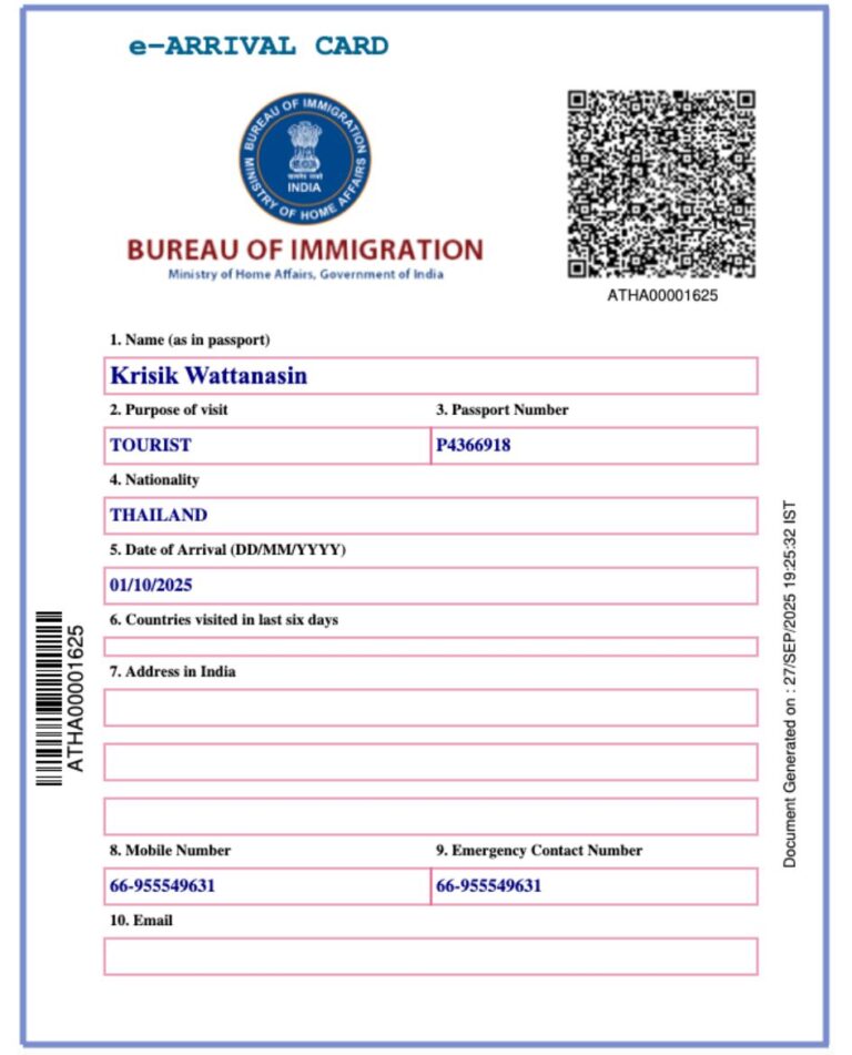 India Launches e-Arrival Card for Foreign Travellers from October 1: Step-by-Step Guide - travelobiz