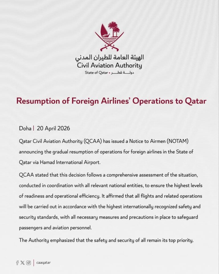 Qatar Resumes International Flights After Airspace Closure: Key Updates ...